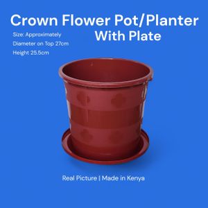 Crown 10 litres high quality plastic pot planters with