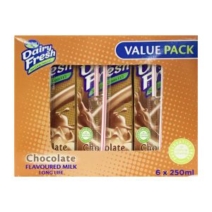 Brookside Chocolate Flavoured Milk – 6-Pack x 250ml – Long