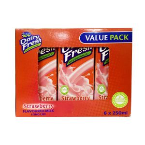 Brookside Strawberry Flavoured Milk – 6-Pack x 250ml – Long
