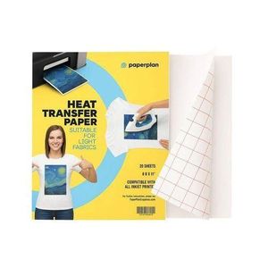 Generic 20 Sheets Heat Transfer Paper for Light Fabrics