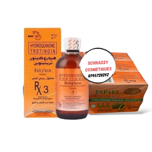 tretinoin RDL RX3 Babyface Solution + Soap Spots Blemish Discoloration ...