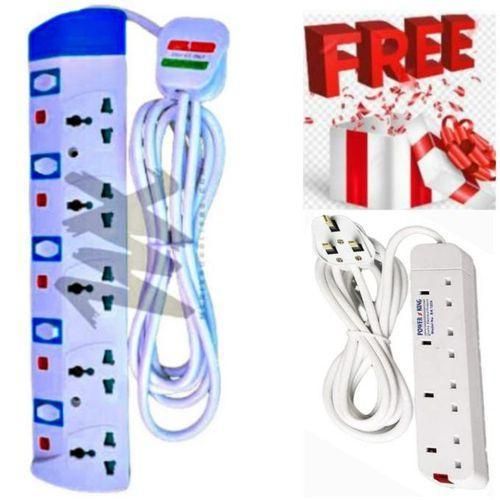 Powermax Power King 5 Way Power Socket Strip – Heavy Duty With Safety ...