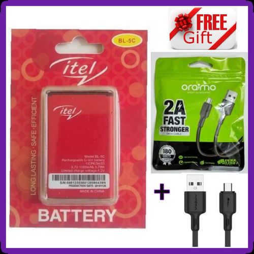 Itel Original New BL- 5C Battery + Oraimo USB Cable. @ Best Price ...