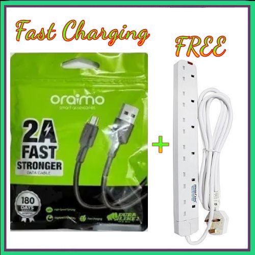 Oraimo Fast Charging USB Cable+ Free 6 Way Power Extension Cable @ Best ...