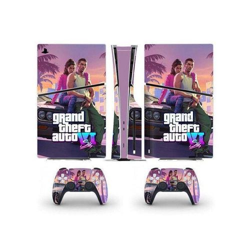 Generic Grand Theft Auto VI GTA 6 PS5 Slim Disc Skin Sticker Decal ...