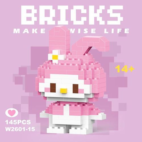 Generic Sanrio Hello Kitty Kuromi Building Blocks Kuromi Cinnamoroll ...