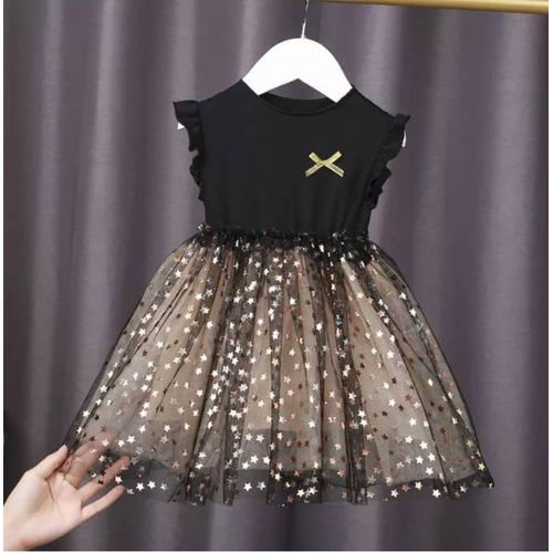 Fashion 1 to 7 Years children's dress Black Dress Girl Cotton Tutu ...