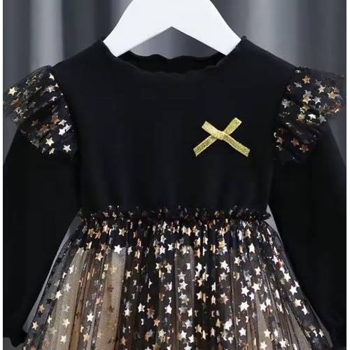 Fashion 1 to 7 Years children's dress Black Dress Girl Cotton Tutu ...