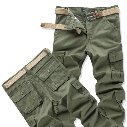 Generic Mens Camouflage Cargo Pants Casual Cotton Multi Pockets