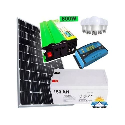 Sunnypex 250Watts Solar Panel Fullkit+150Ah Solar Battery+600 W Solar ...