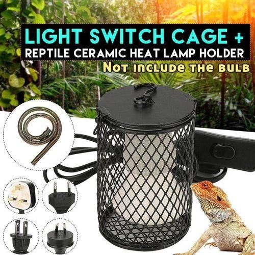 Generic Reptile Ceramic Heat Lamp Holder Light Switch Cage For Chicken ...
