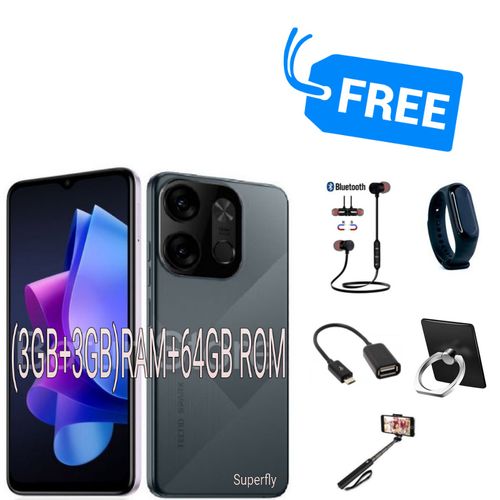 Tecno Pop 7 Pro (BF7) 6.6",3GB RAM(Up To 6GB) + 64GB ROM, & ESSENTIAL ...