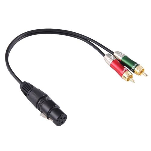 Generic CANNON Female to 2 RCA Male Audio Connector Adapter Cable ...