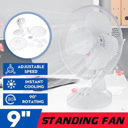 Generic 220V 9'' Desk Table Standing Fan 2 Mode 90° Shaking Quick ...