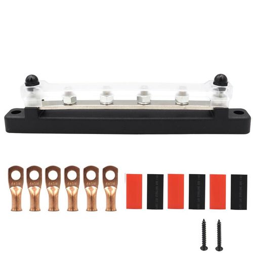 Generic Positive Negative Bus Bar Power 12v Distribution Block 6 X M6 ...