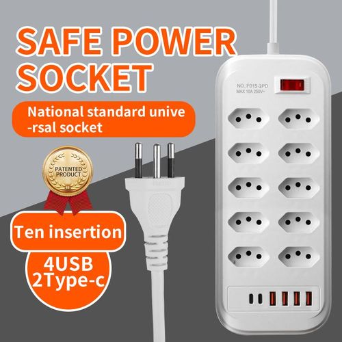 Generic Brazil Plug AC Outlets Multitap Power Strip Line Filter Socket ...