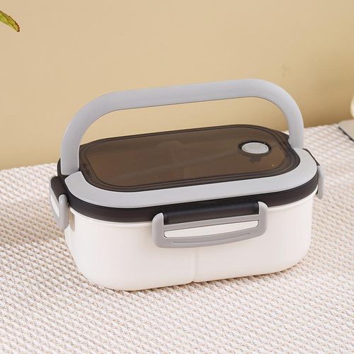Generic 2 Layer Grid Portable Hermetic Lunch Box Children Student Bento ...