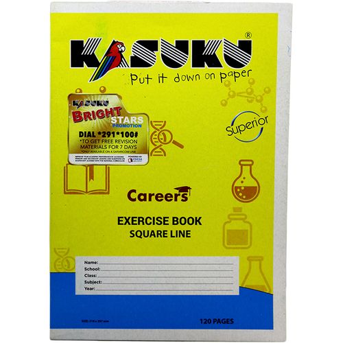Kasuku Exercise Book Square Line 120 Pages A4 Kasuku ( Cover Design May ...