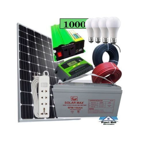 Generic 500 Watts Solar Panel Full Kit + 150 AH Battery + 30 AH Solar ...