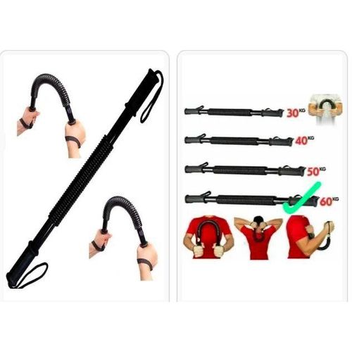 Generic POWER TWISTER TRAINING GYM UPPER BODY FITNESS ROD-60KG SPRING ...