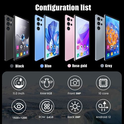 Genera S23 Android Tablets Tablet Kids Tablet 10.1" Inch Tablet(6GB RAM ...