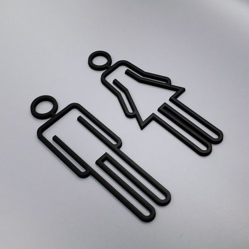 Generic Toilet Sign Logo Acrylic Word Toilet Sign Toilet Door Sign ...