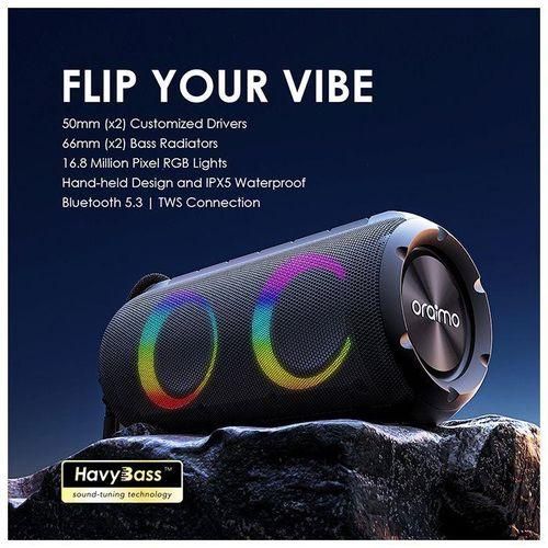 Oraimo OBS-53D Rover RGB Lights Bluetooth 5.3 Portable IPX5 Wireless ...