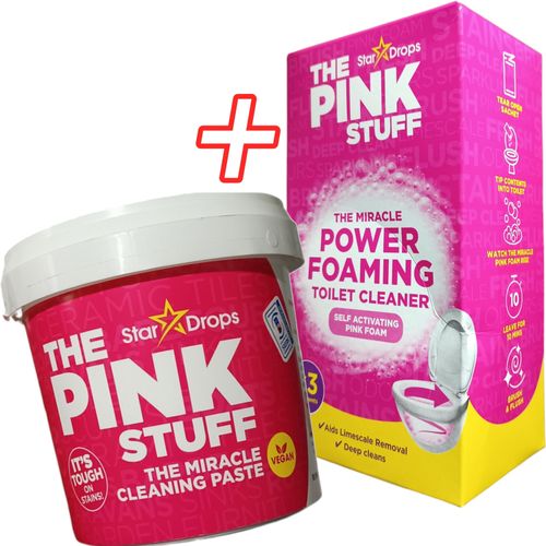 THE PINK STUFF Miracle Cleaning Paste + SELF ACTVATING Power FOAMING ...