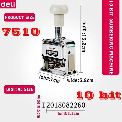 Generic Deli 7506-7515 Heavy Automatic Numbering Machine 3-15 Bits ...