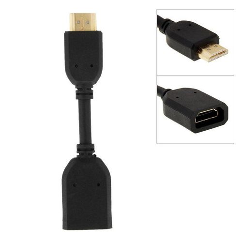 Generic 10cm HDMI 19 Pin Male To HDMI 19 Pin Female (AM-AF) Connector ...