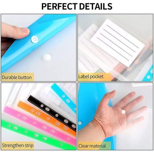Generic A4 Size Large Plastic File Folders Wallets Document File ...