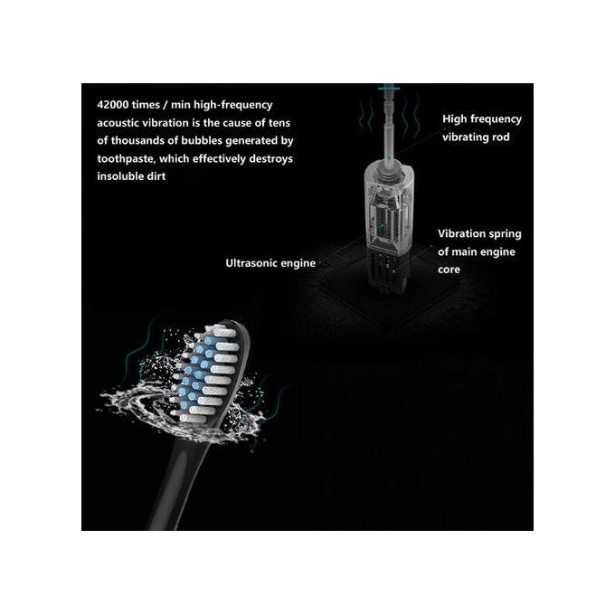 Generic Electric Toothbrushes With 4 Brush Heads - Black @ Best Price ...