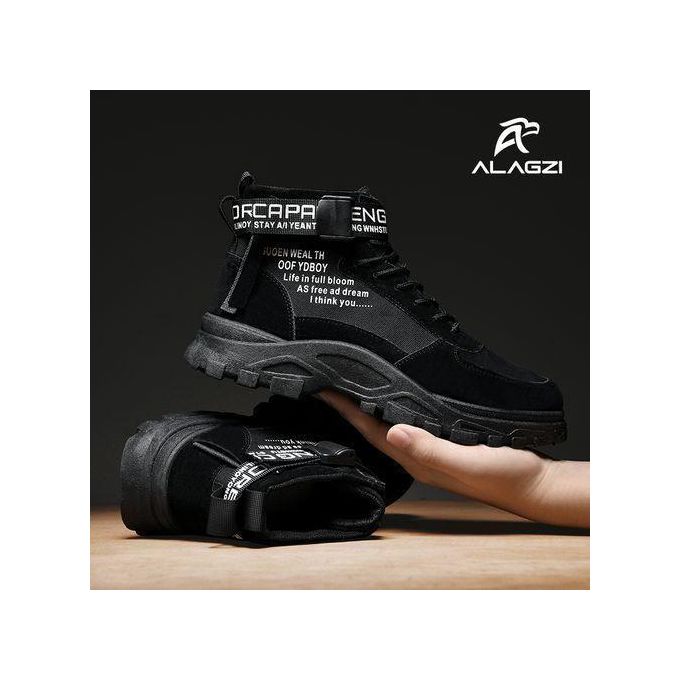 ALagzi 2024 Mens Casual High-Top Shoes Running Sneakers - Black @ Best ...