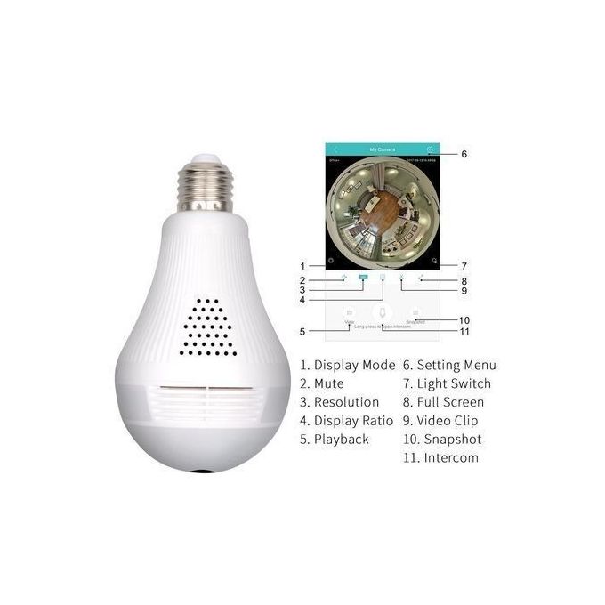 Panorama WiFi Panorama Camera (CCTV Bulb) @ Best Price Online | Jumia Kenya