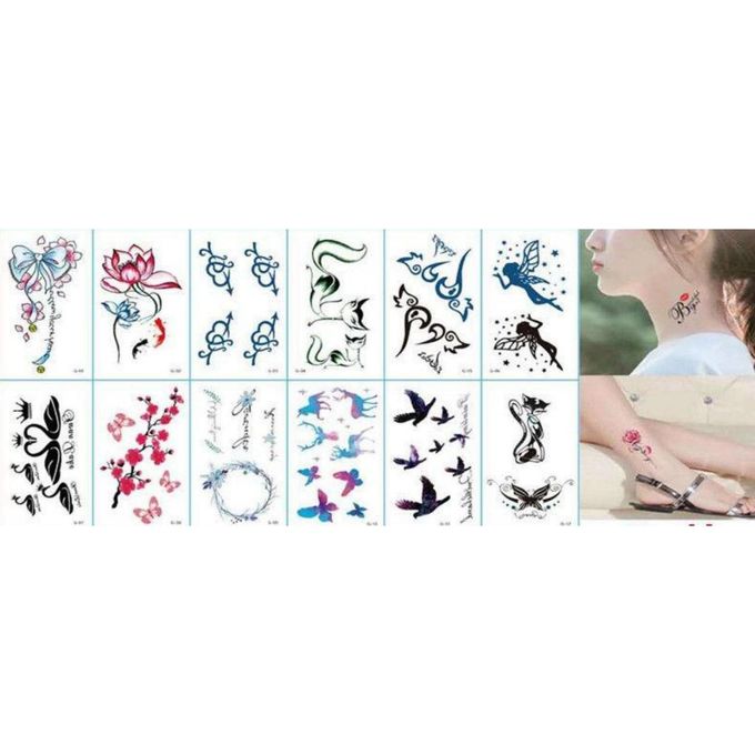 Generic 30pcs Set Sexy Dark Temporary Tattoo Sticker Waterproof
