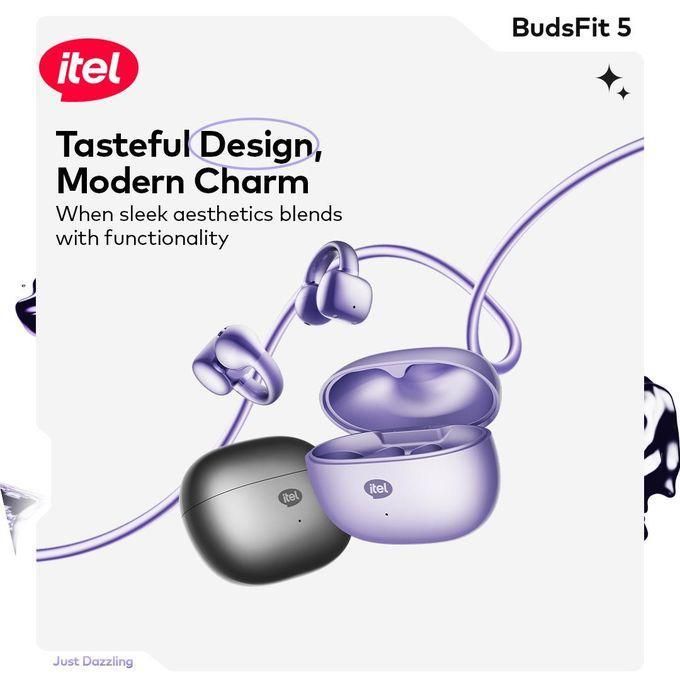 Itel TWS BudsFit 5 Earpods, IP54 Dust and Water Splash Resistance, 32 ...