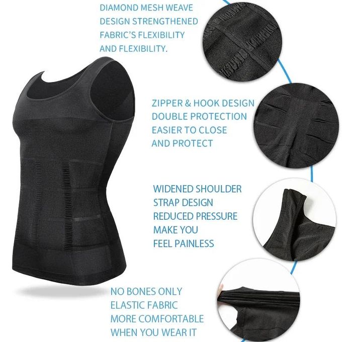 Generic Body-Shaping Men Abs Vest,Compression Vest for