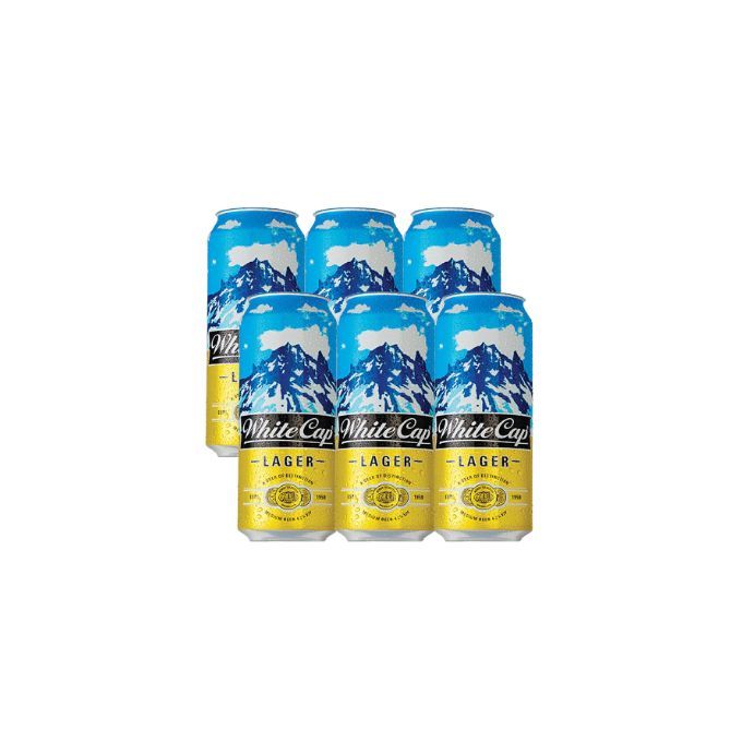 White Cap White cap Lager Cans 500ml - 6 Pack @ Best Price