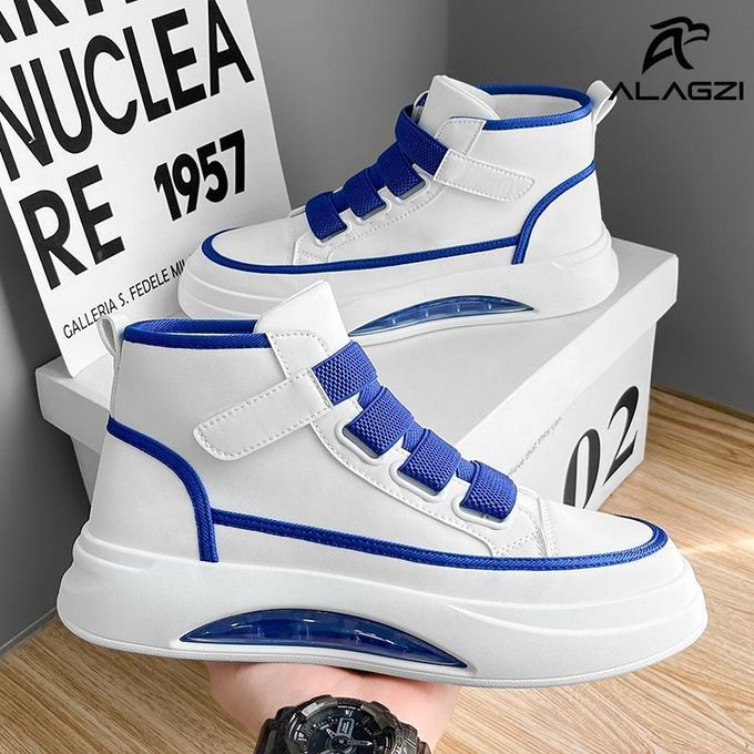 ALagzi Men's High Top Trendy Shoes - Blue And White @ Best Price Online ...