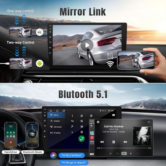 HINZ Android Car Radio, 4+64GB Double Din Touchscreen, FREE Reverse ...