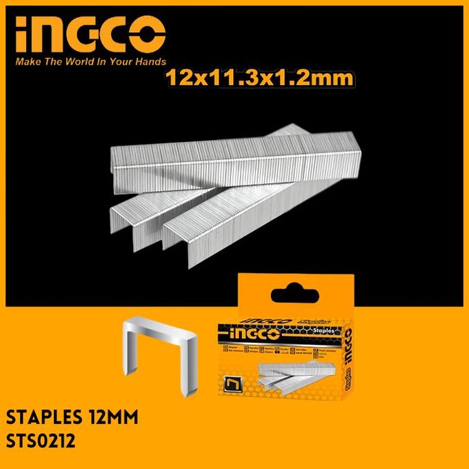 Ingco Heavy Duty Staple Gun Pins 8mm / 10mm / 12mm Ingco Staples Multi ...