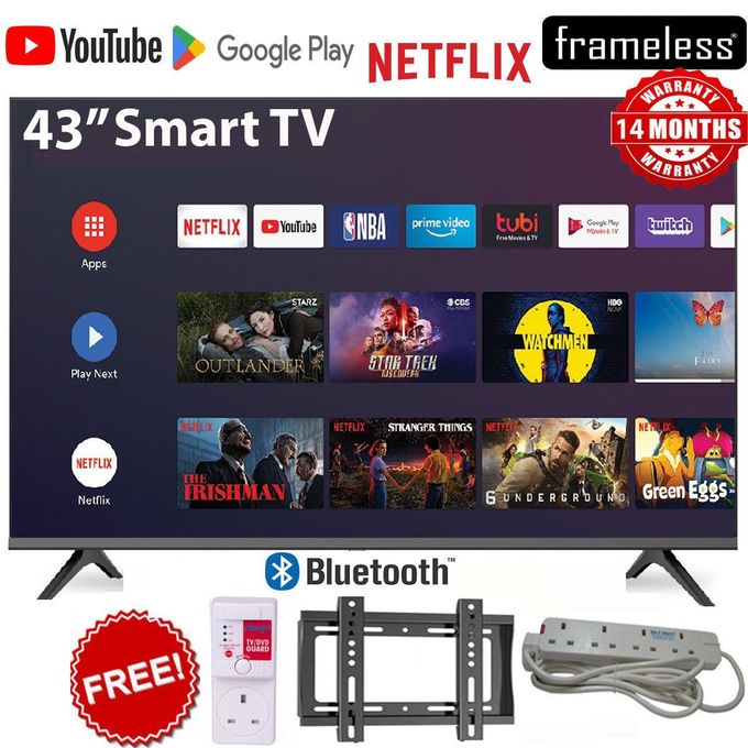 Vitron 43" Inch Bluetooth Enabled Frameless Smart Android TV With ...