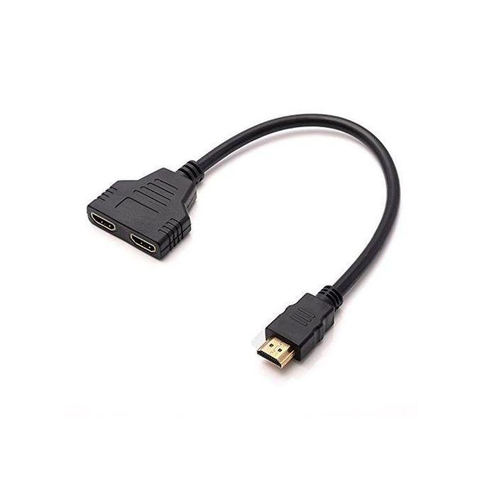 Generic HDMI Cable Adapter for Dual Monitors - 1 Input to 2 Outputs ...